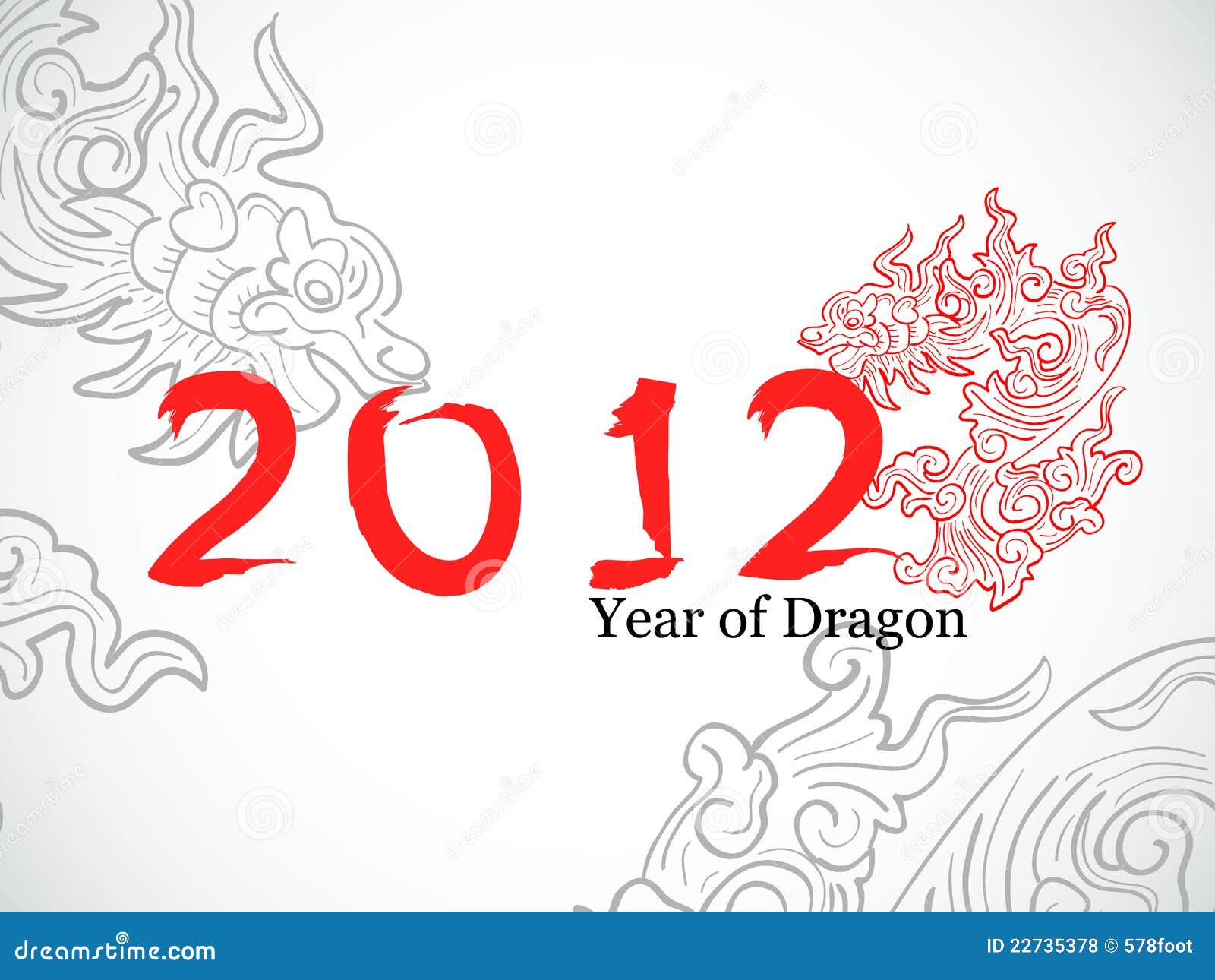 Dragon s year stock vector. Illustration of artistic - 22735378