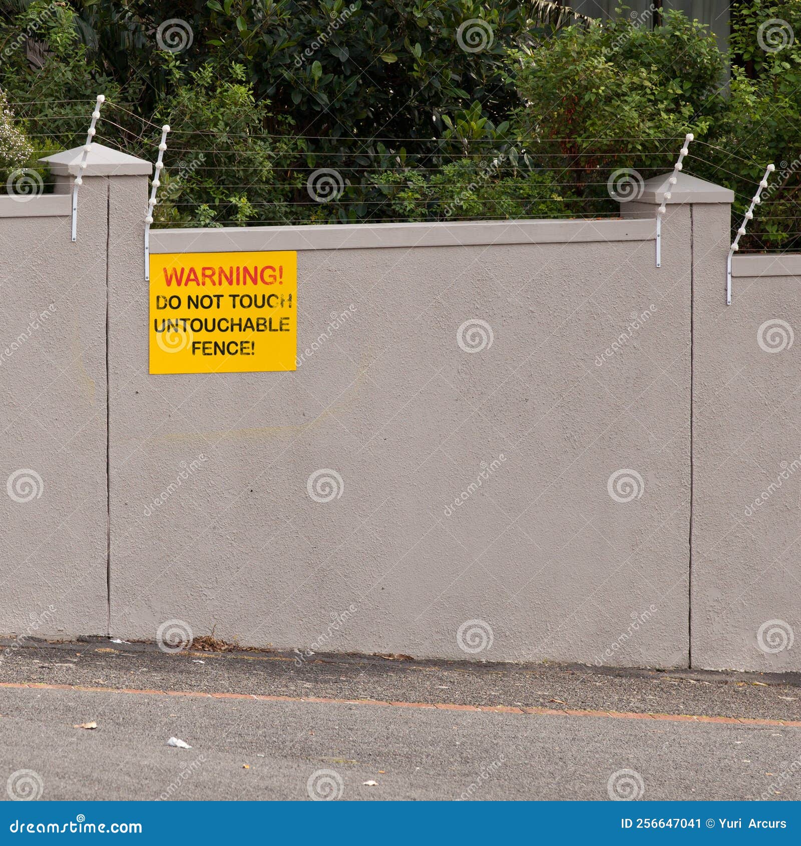 Dragon Say No Touching the Untouchable. a Humorous Sign. Stock Image ...