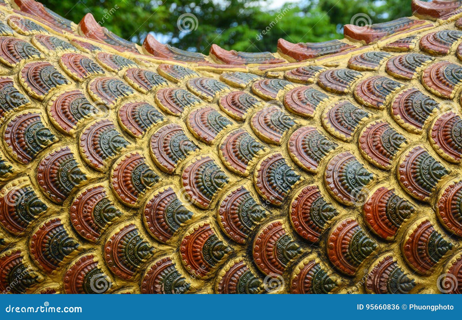 Dragon Scale Pattern Detail From Sculpture. Royalty-Free Stock Photo ...