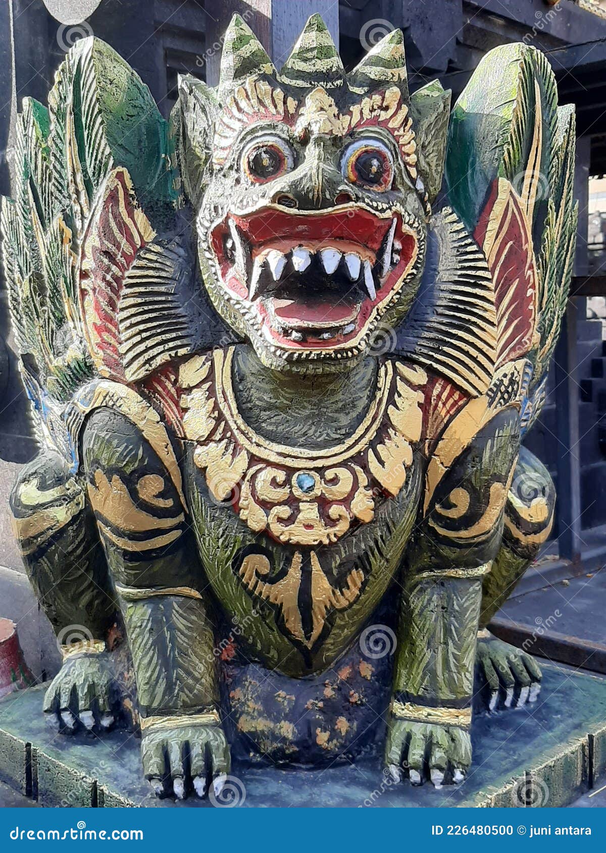 Dragon sculpture bali stock photo. Image of costume - 226480500