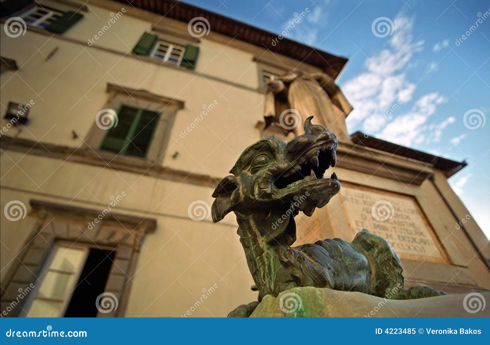 Dragon sculpture in Italy stock image. Image of monument - 4223485