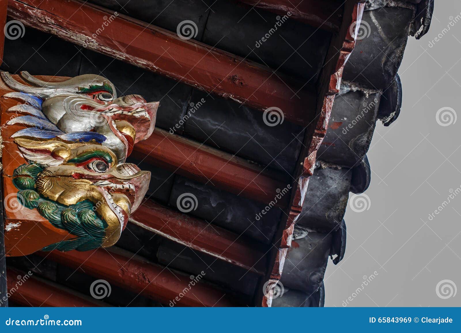 Dragon shaped beam, stock image. Image of culture, auspicious - 65843969