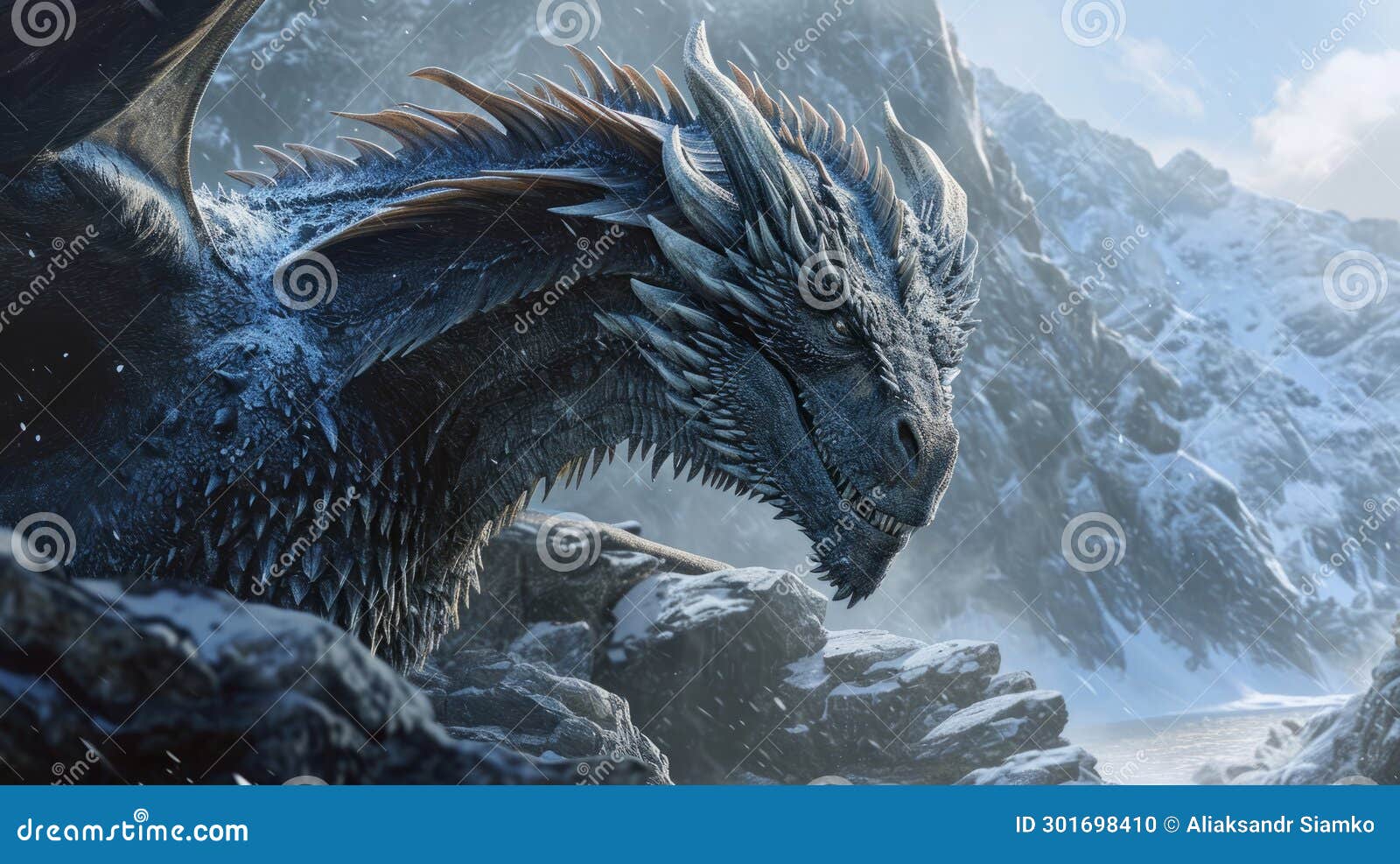 A Dragon with Sharp Spikes and Sharp Teeth Stock Illustration ...