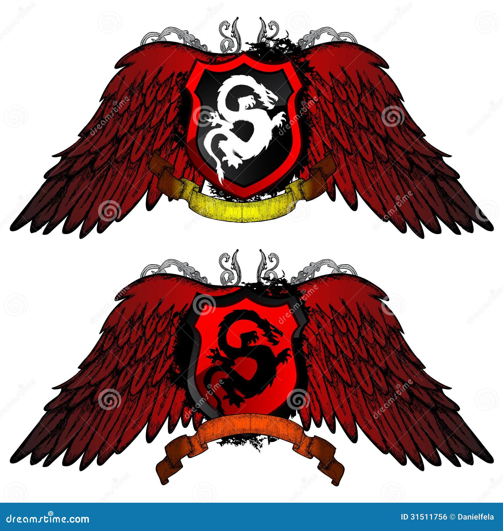 Dragon Shields stock vector. Illustration of design, concepts - 31511756