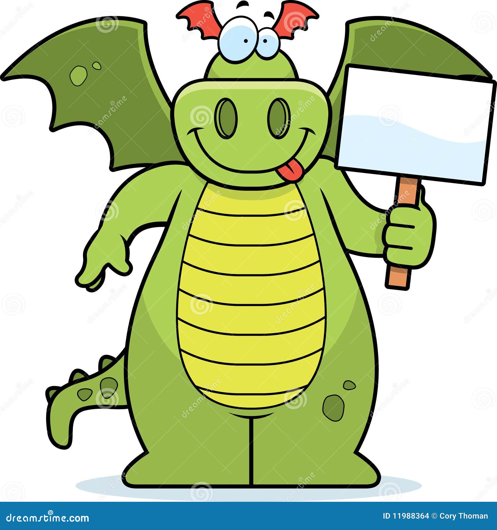 Dragon Sign stock vector. Illustration of happy, picket - 11988364