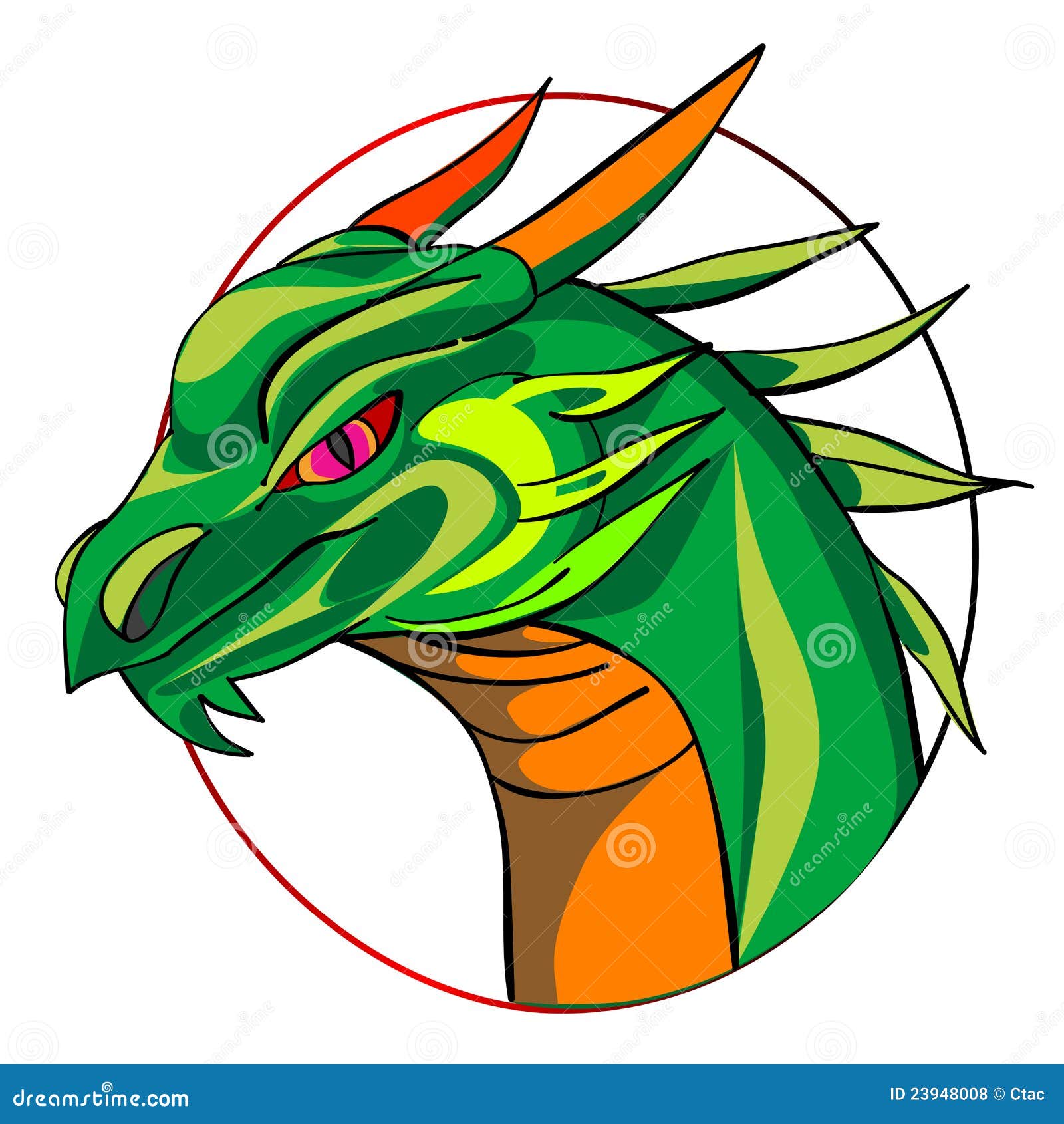 Dragon sign stock vector. Illustration of asian, design - 23948008