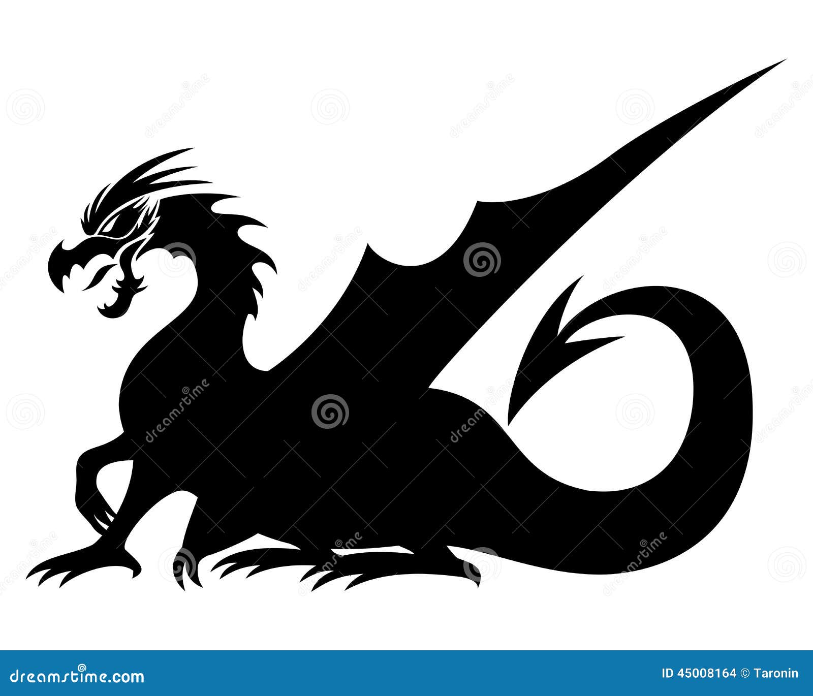 Red Dragon Sign Vector Illustration | CartoonDealer.com #75660268