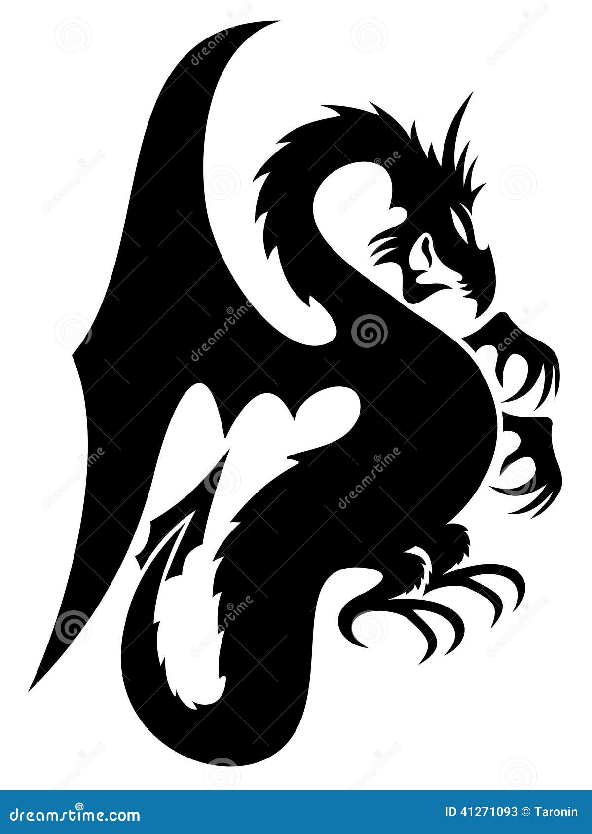 Dragon sign. stock vector. Illustration of fantasy, sign - 41271093