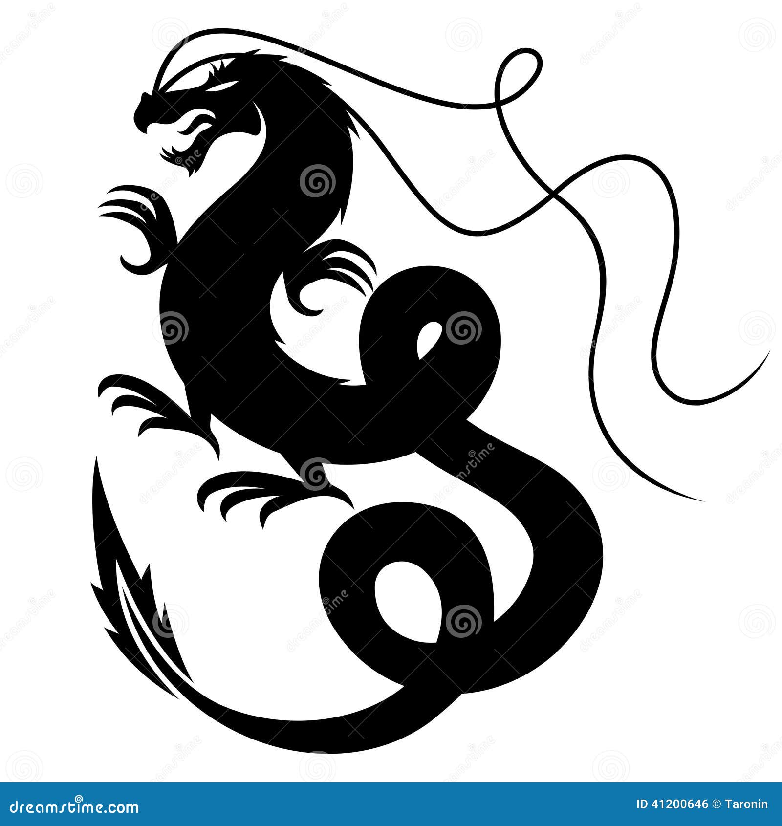 Red Dragon Sign Vector Illustration | CartoonDealer.com #75660268