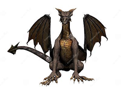 Dragon Sitting stock illustration. Illustration of dragons - 3087090