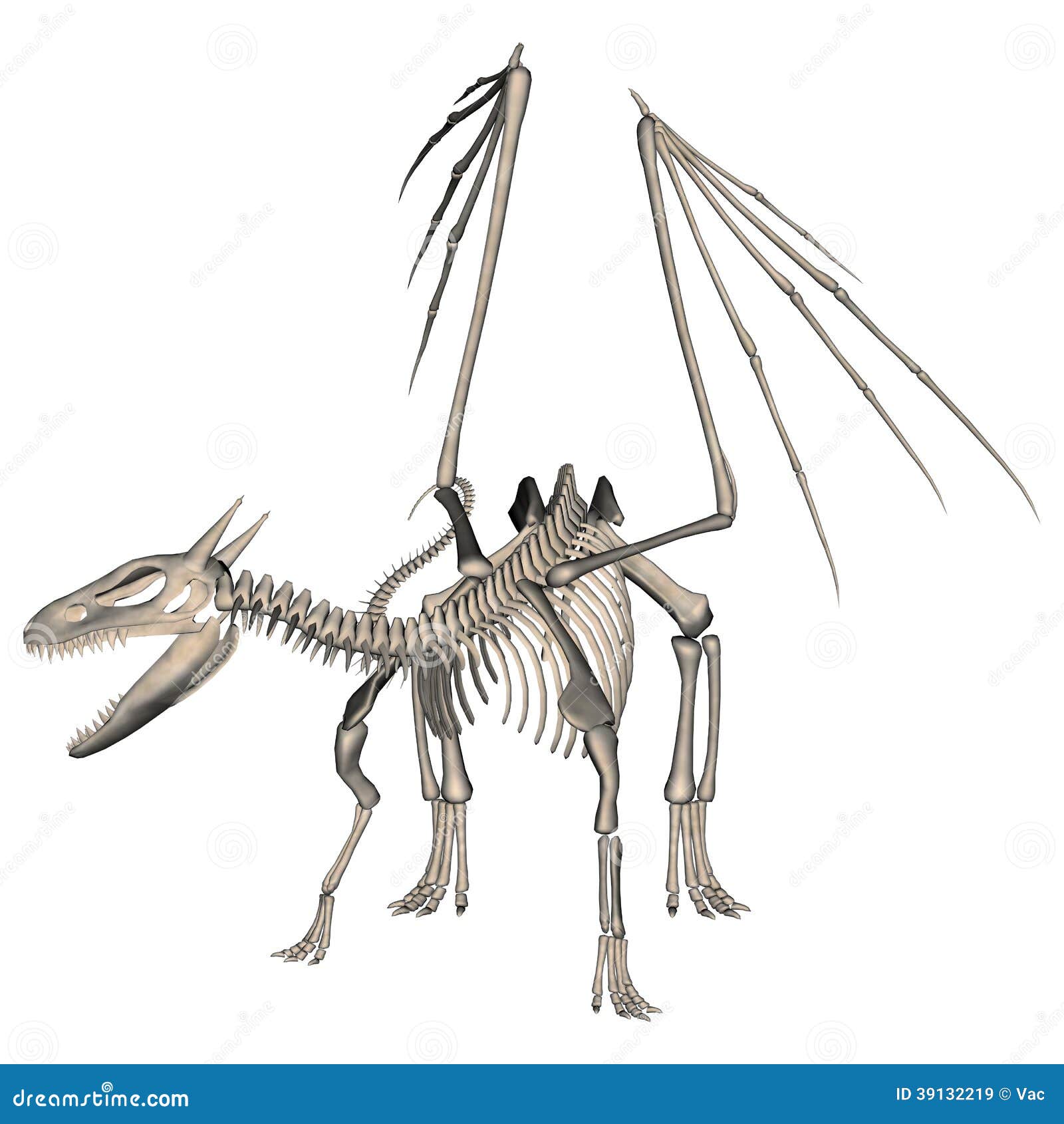Dragon Skeleton Lying On Arid Terrain Royalty-Free Cartoon ...