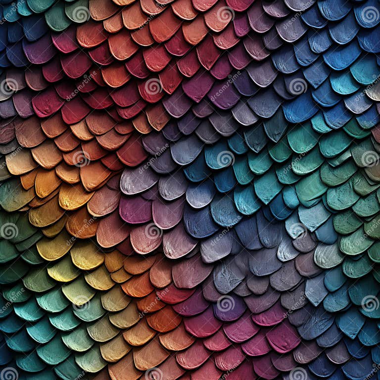 Dragon Skin Pattern Tile AI Generated Stock Illustration - Illustration ...