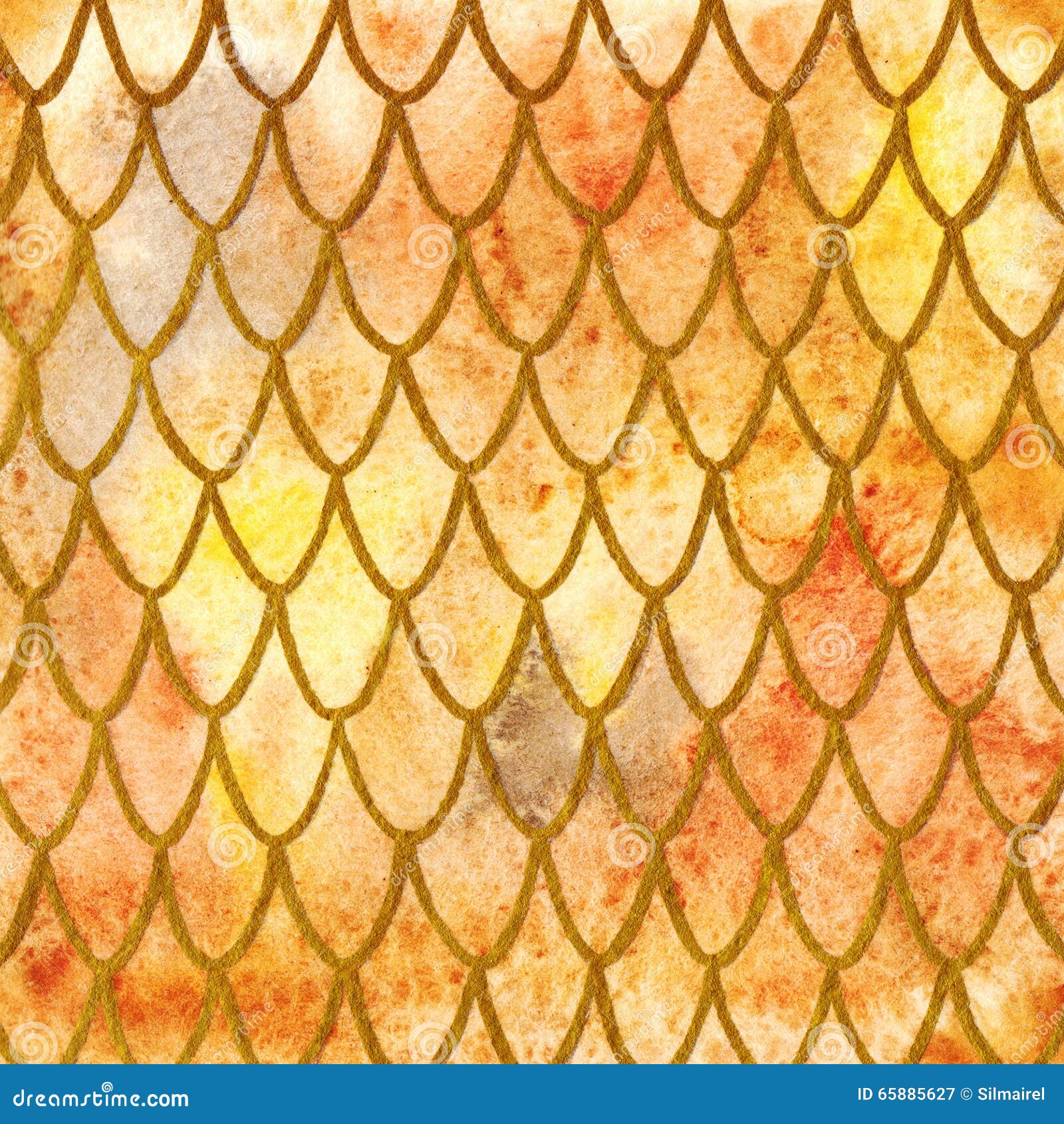 Dragon Skin Scales Yellow Orange Gold Pattern Texture Background Stock ...