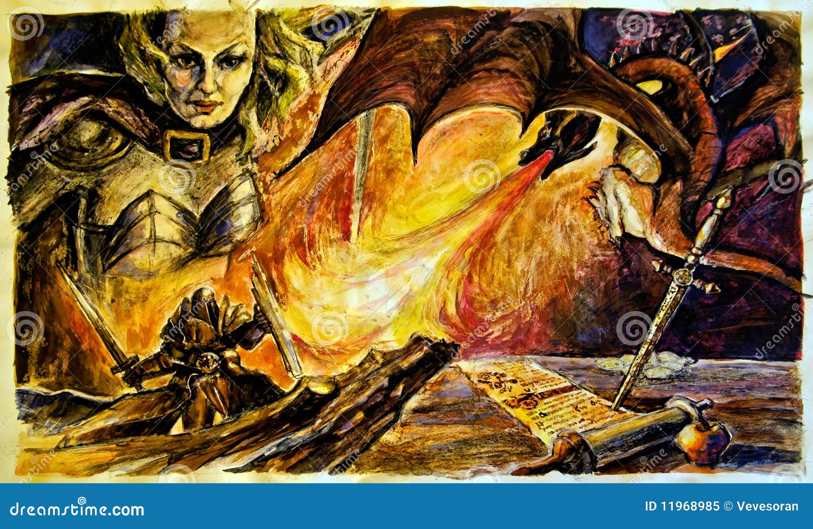 Dragon Slayer Graphic Element Stock Illustration | CartoonDealer.com ...