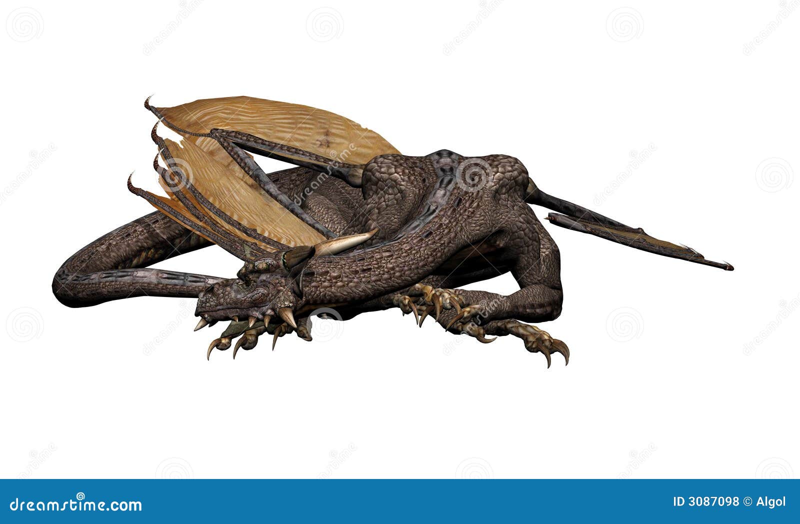Dragon Sleeping stock illustration. Illustration of flying - 3087098