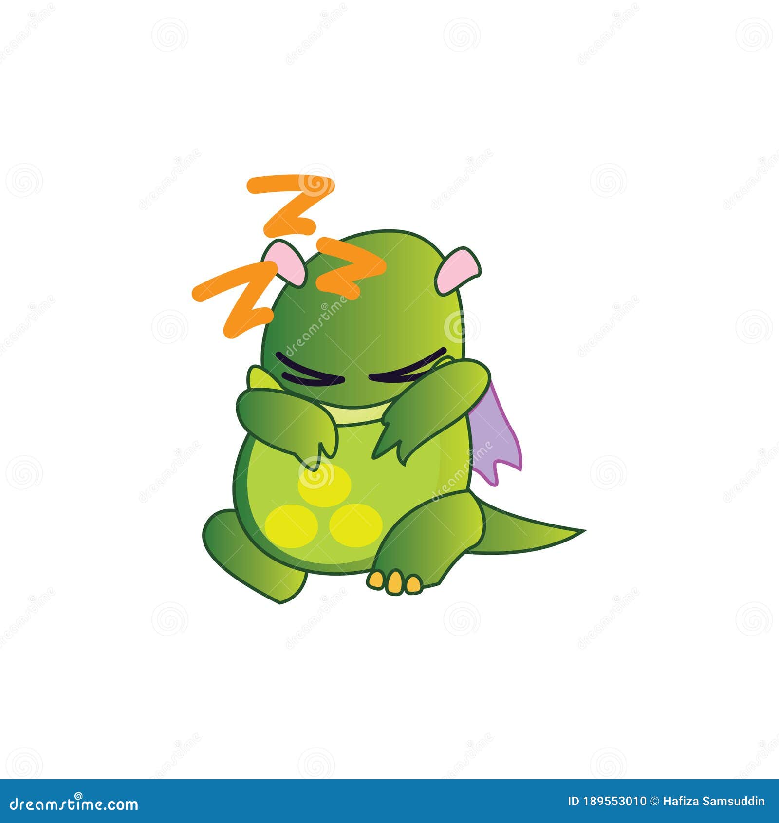 Dragon Sleeping. Vector Illustration Decorative Design Stock Vector ...