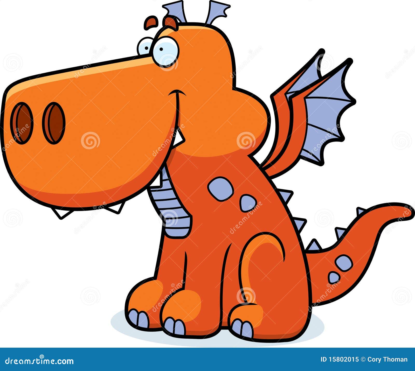 Dragon Smiling stock vector. Illustration of wings, reptile - 15802015