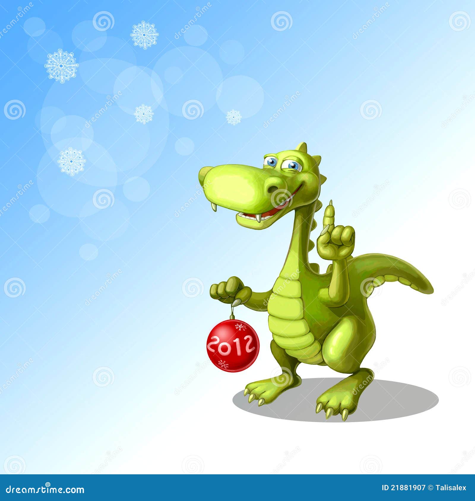 Dragon with sphere stock illustration. Illustration of dinosaur - 21881907
