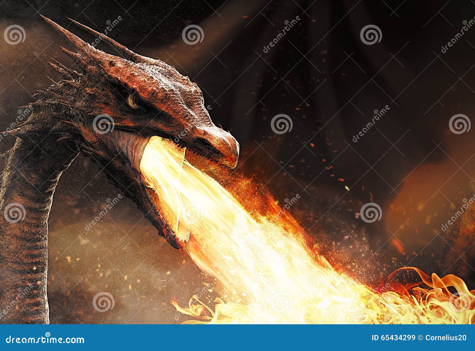 Dragon Fire Monsters With Knights Templar Design Royalty-Free Stock ...