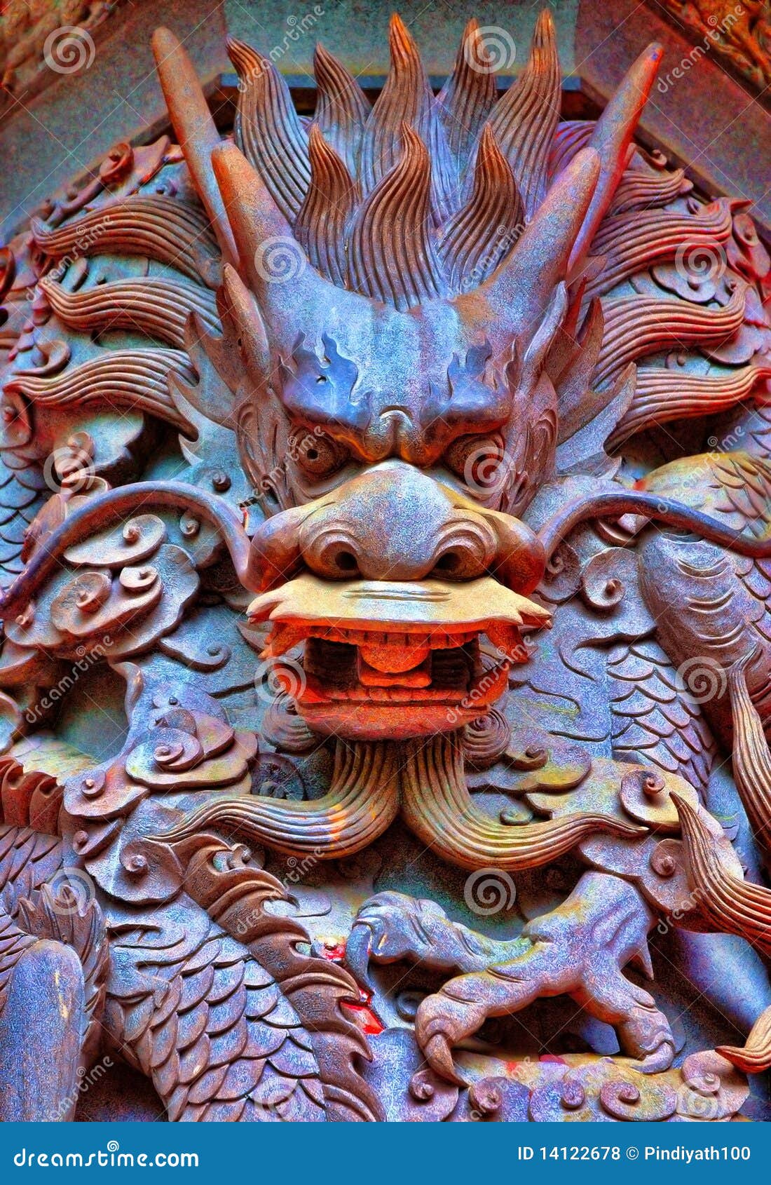 Dragon Statue stock photo. Image of ornament, stone, orient - 14122678