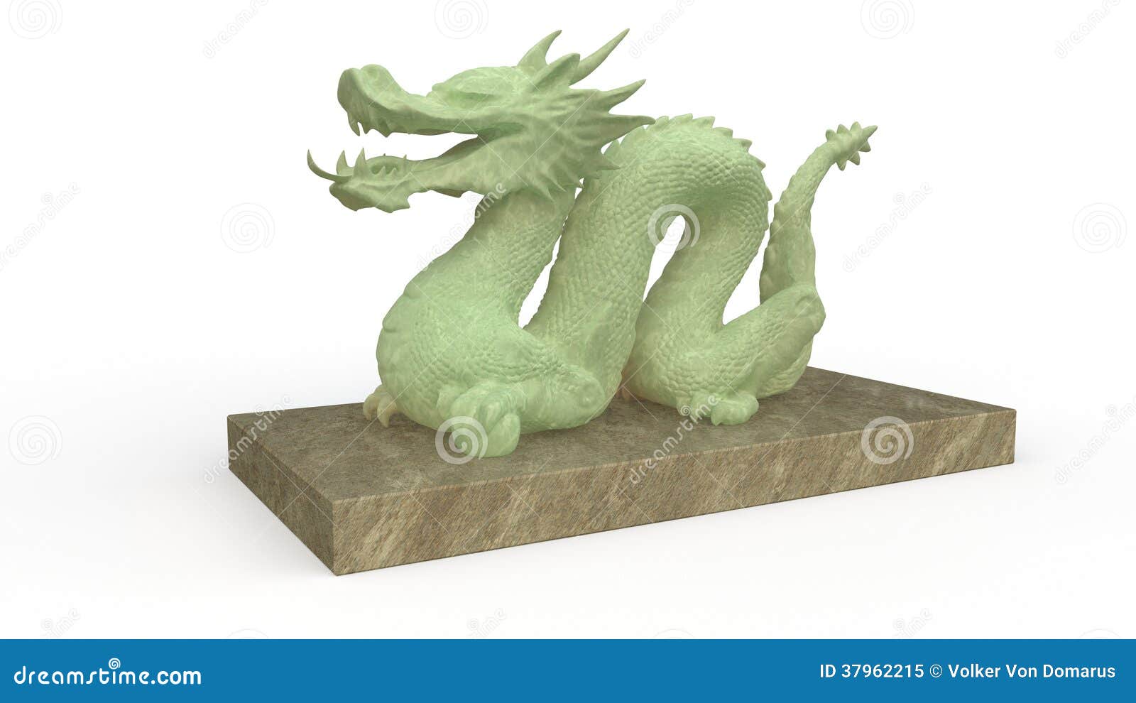 Dragon stature in stone stock illustration. Illustration of ornament ...