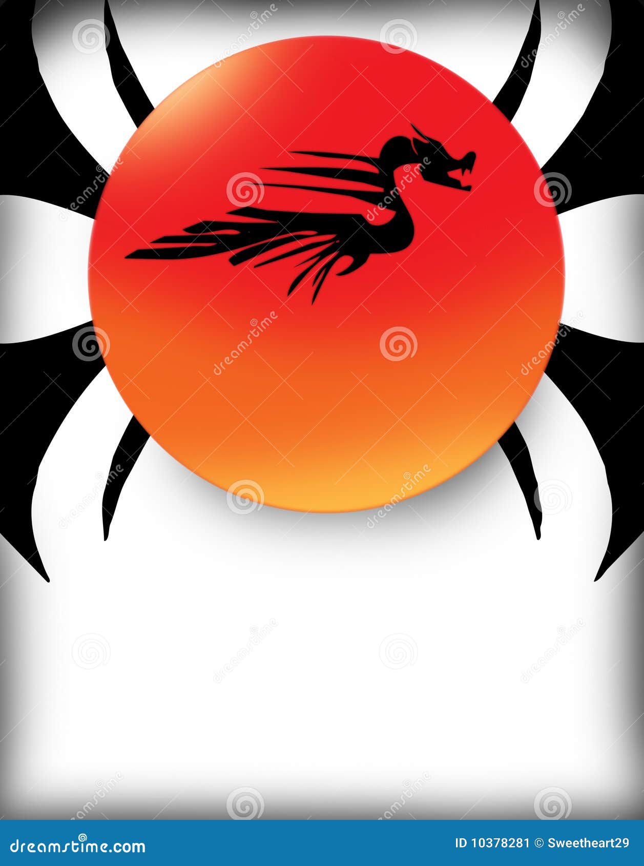 Dragon Sun stock illustration. Illustration of abstract - 10378281