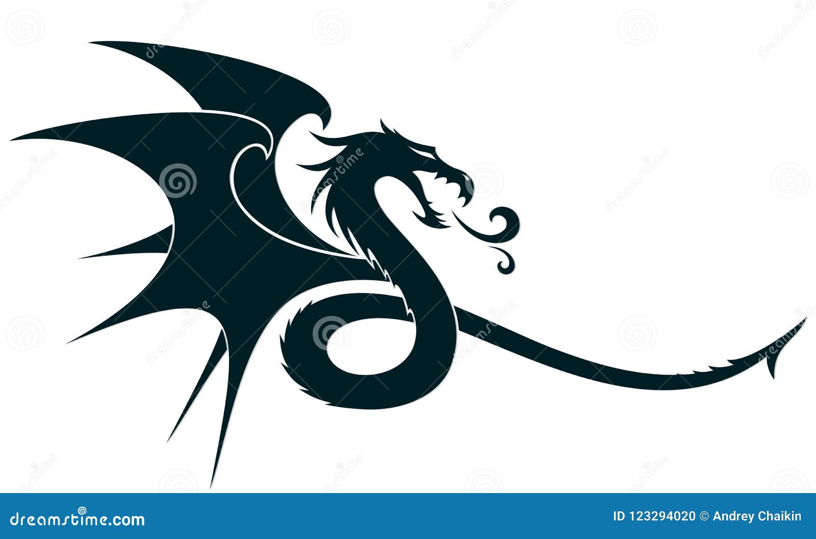 Dragon Symbol ilustración del vector. Ilustración de vector - 123294020