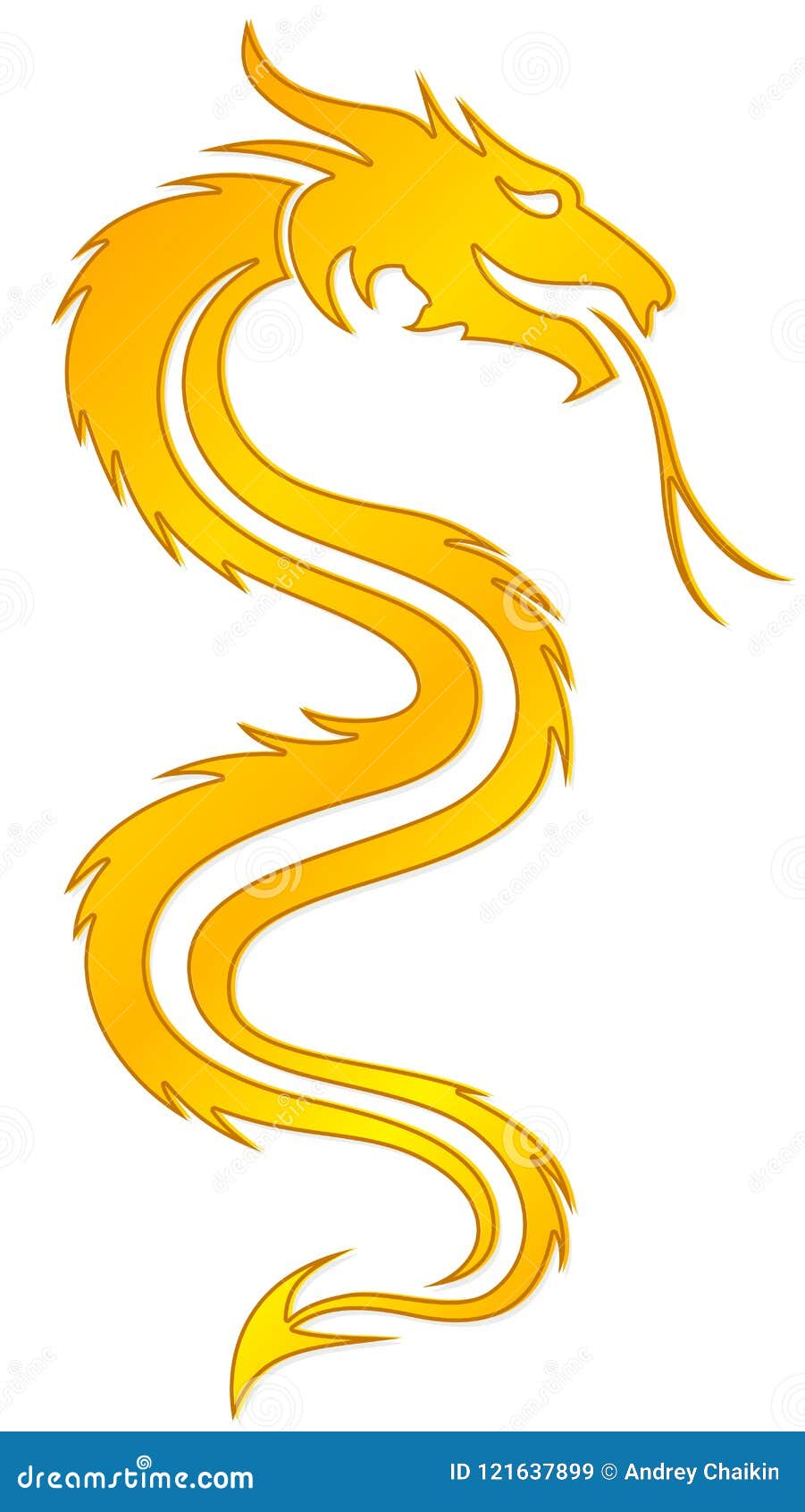 A Dragon Symbol. stock illustration. Illustration of symbol - 121637899