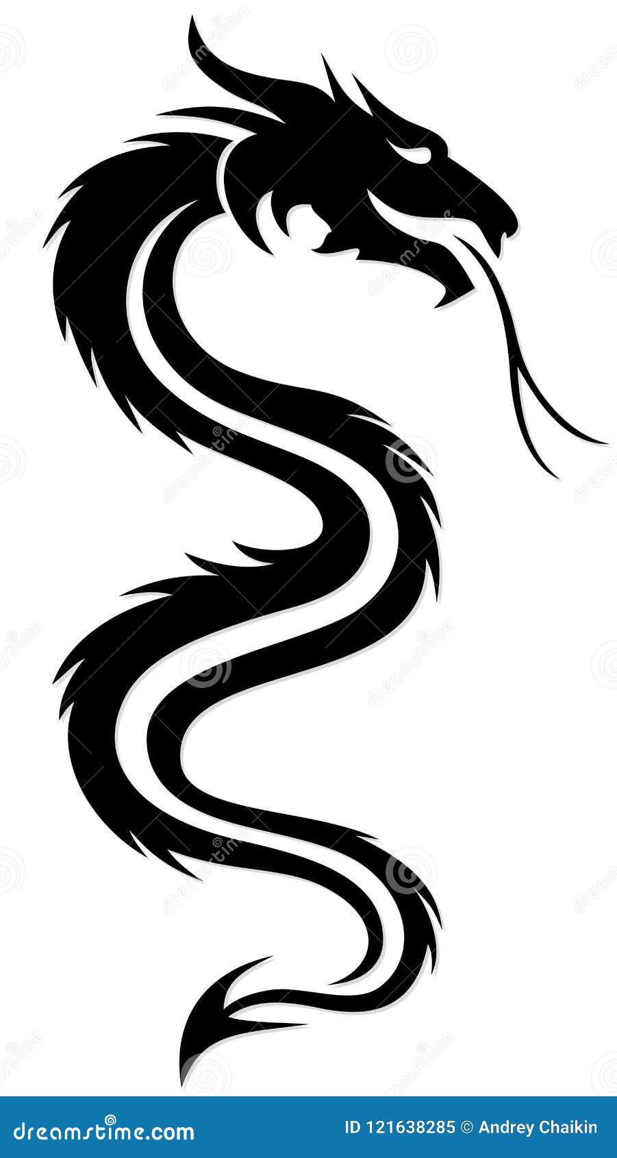 A Dragon Symbol. stock vector. Illustration of vector - 121638285