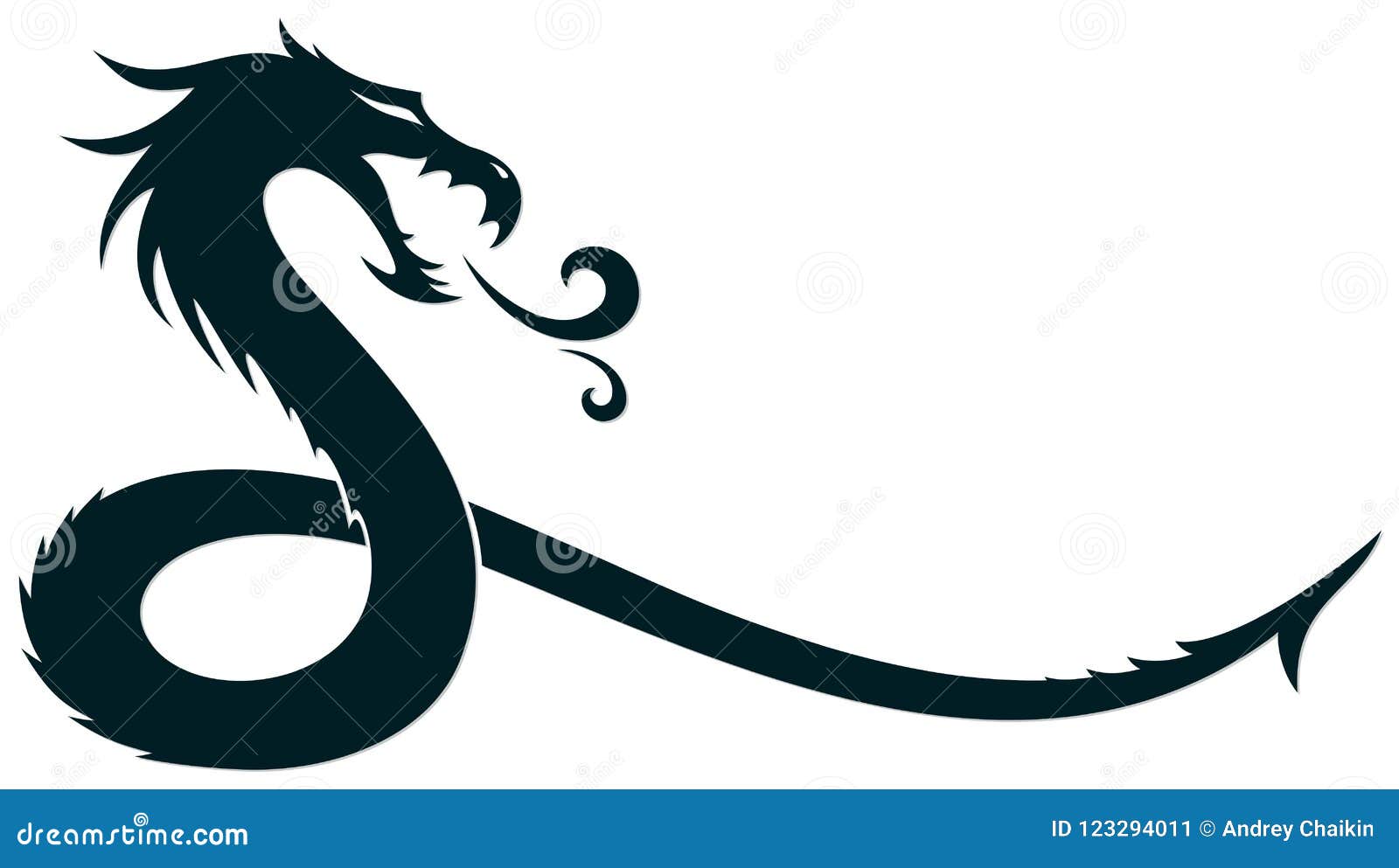 A Dragon Symbol. stock vector. Illustration of fantasy - 123294011
