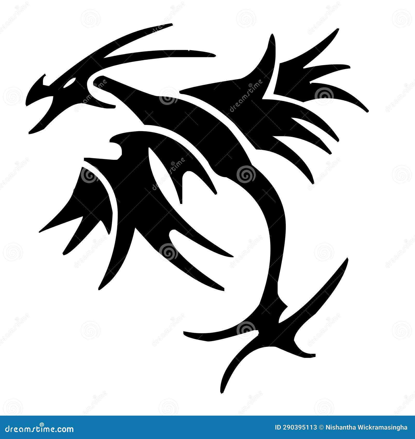 Dragon Tattoo Designs stock illustration. Illustration of calligraphy ...