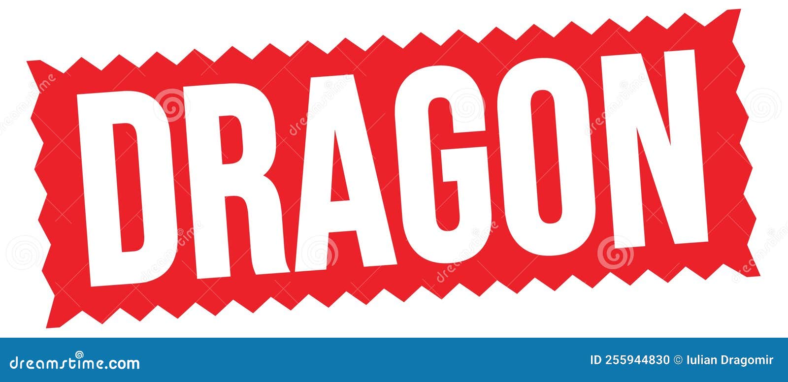 DRAGON Text Written on Red Stamp Sign Stock Illustration - Illustration ...