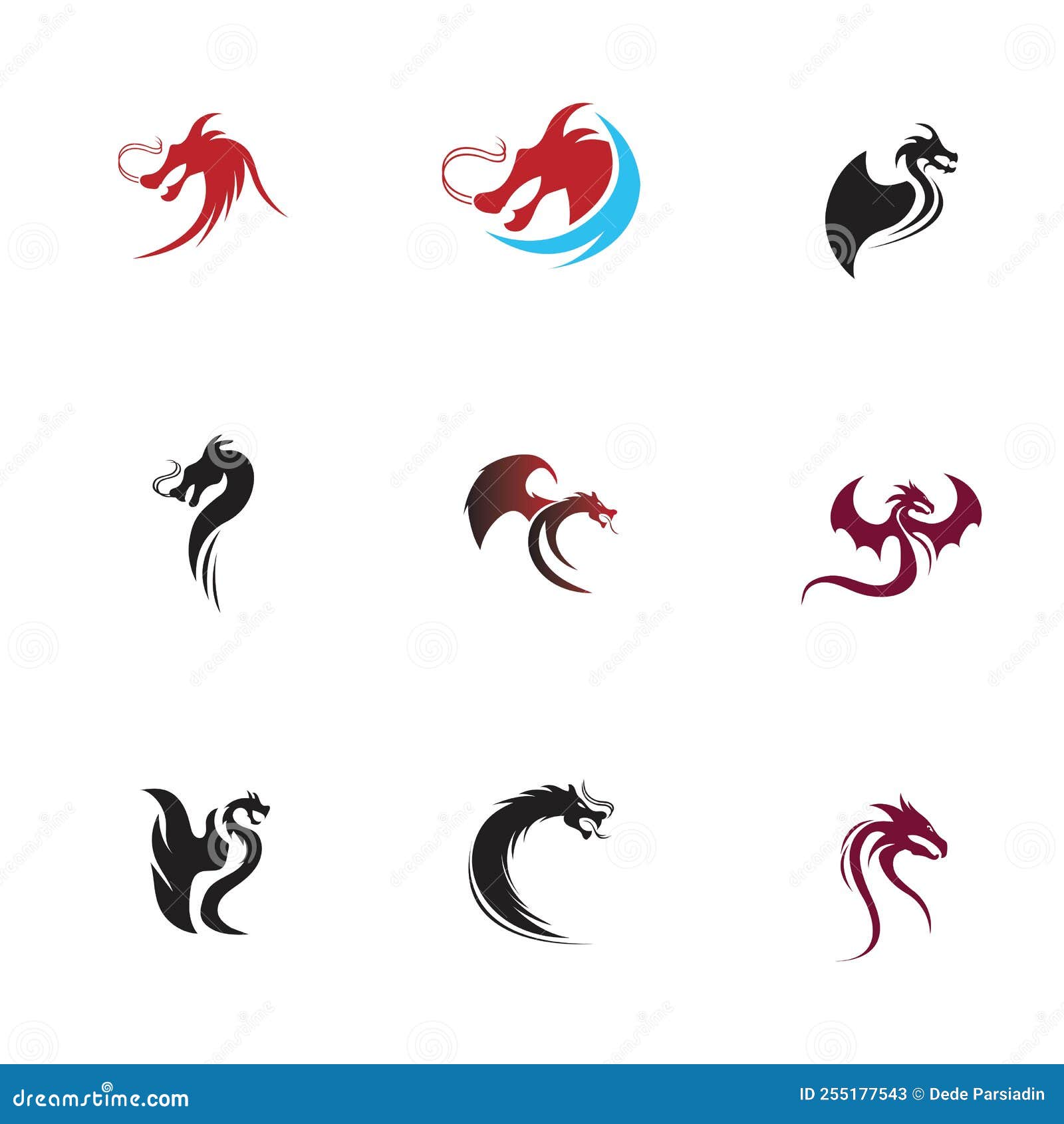 Dragon Vector Icon Illustration Design Logo Template Stock Vector ...