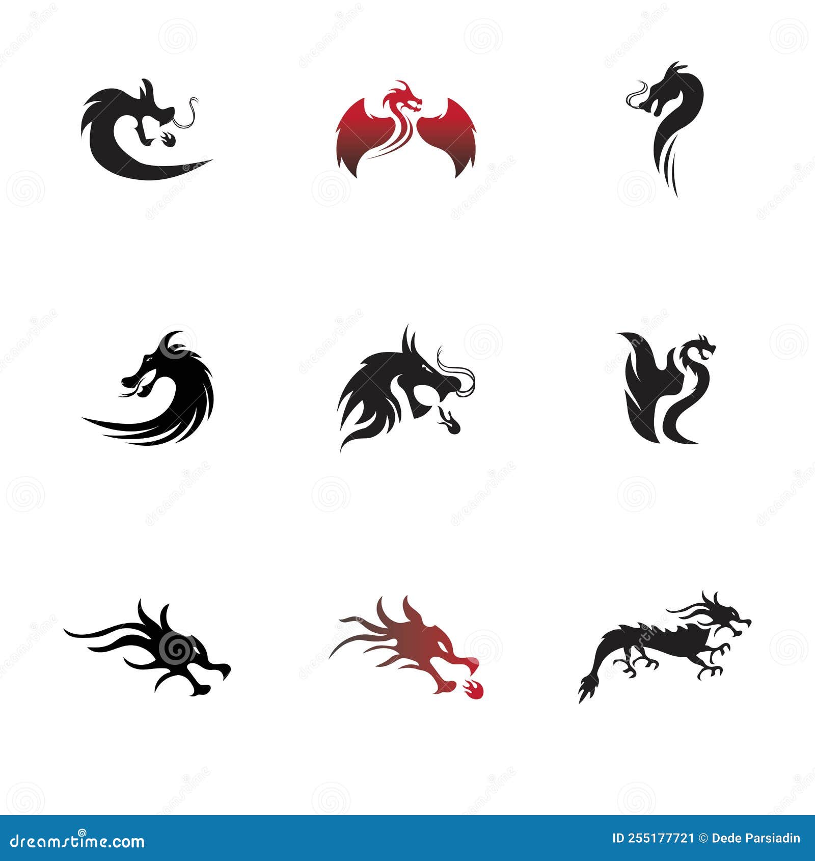 Dragon Vector Icon Illustration Design Logo Template Stock Vector ...