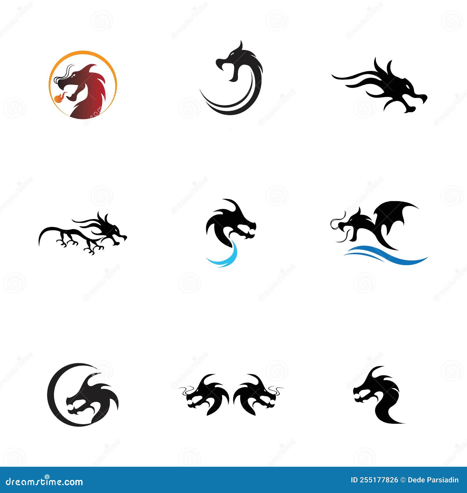 Dragon Vector Icon Illustration Design Logo Template Stock Vector ...