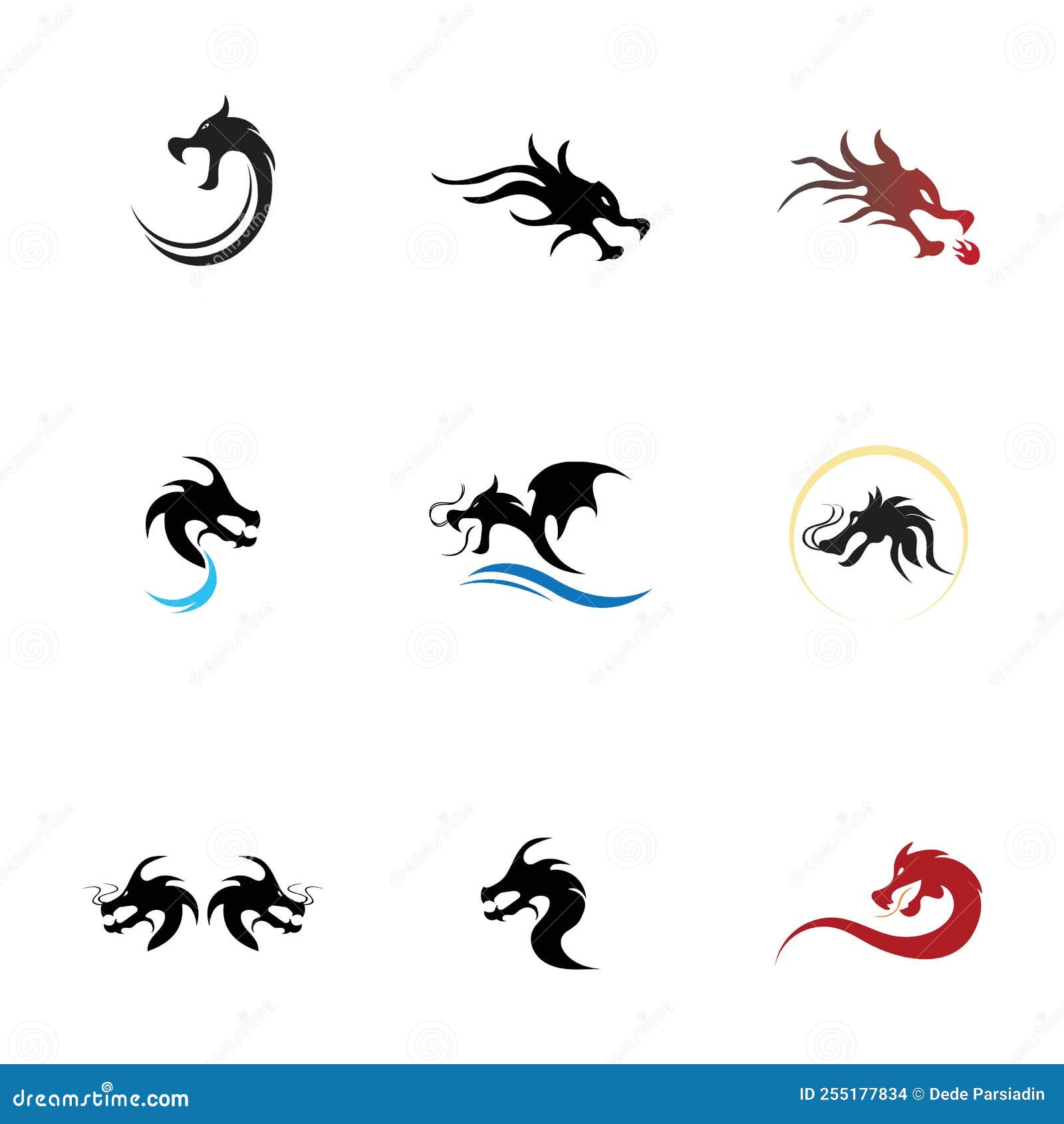 Dragon Vector Icon Illustration Design Logo Template Stock Vector ...