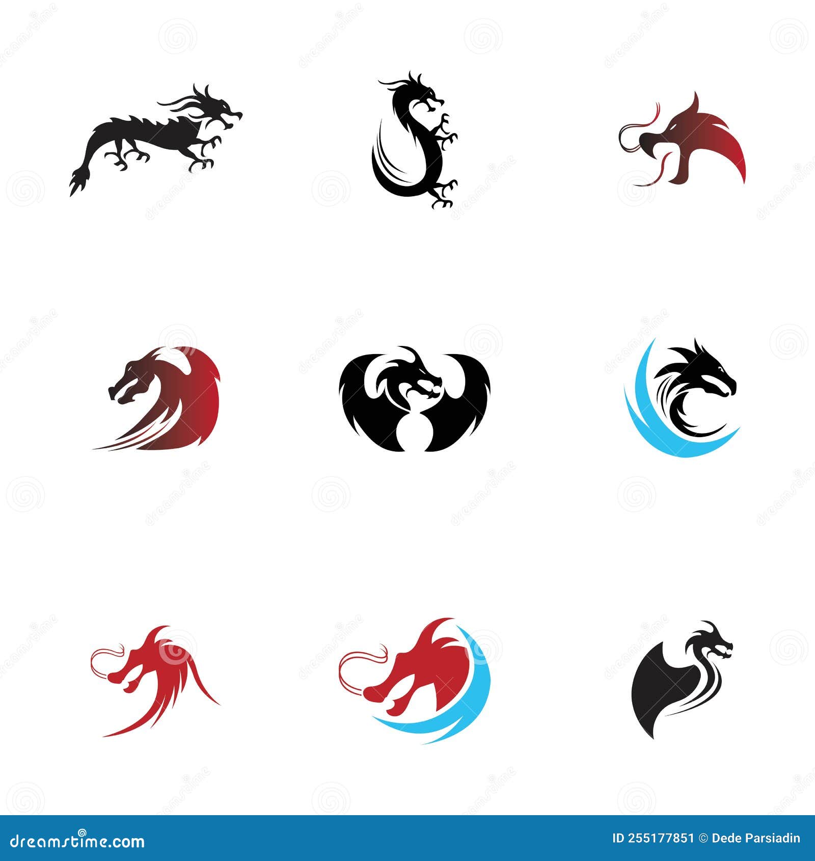 Dragon Vector Icon Illustration Design Logo Template Stock Vector ...