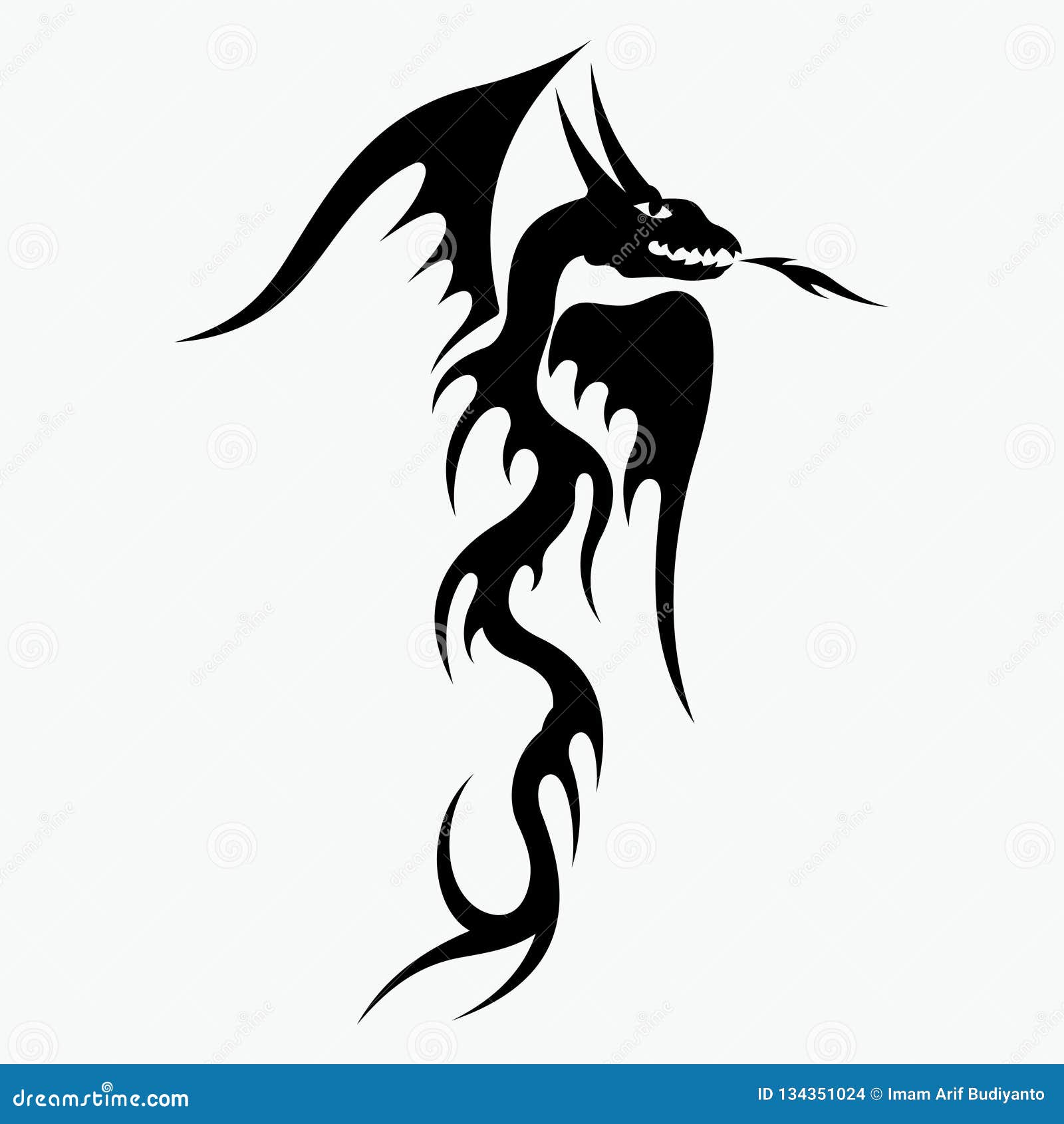 Dragon Vector Illustration ilustración del vector. Ilustración de ...