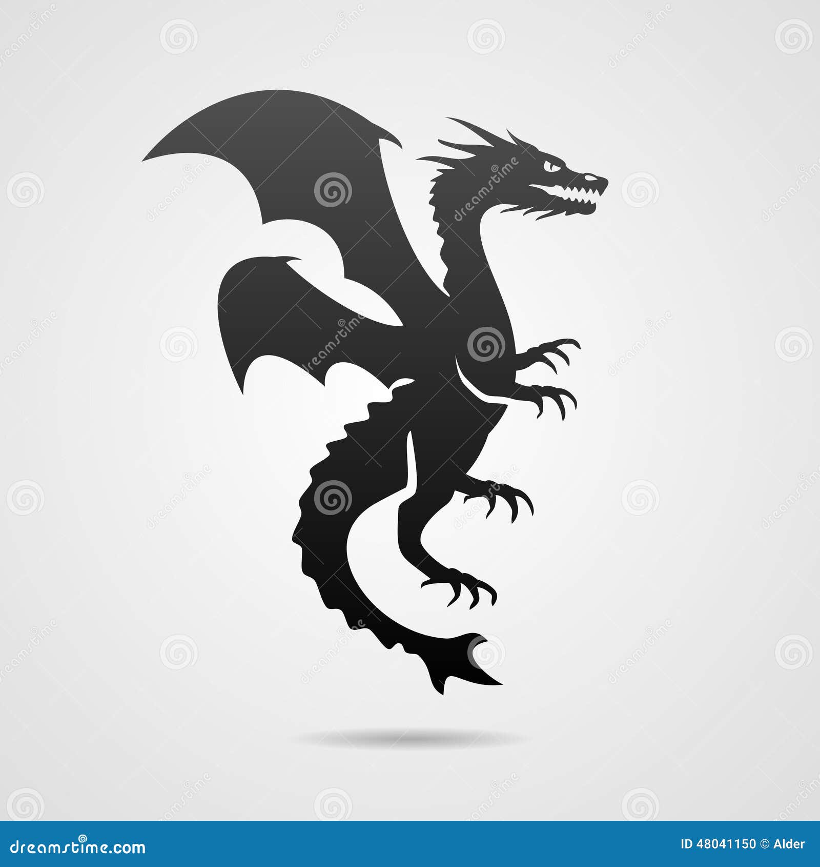 Dragon stock vector. Illustration of fairytale, pictogram - 48041150