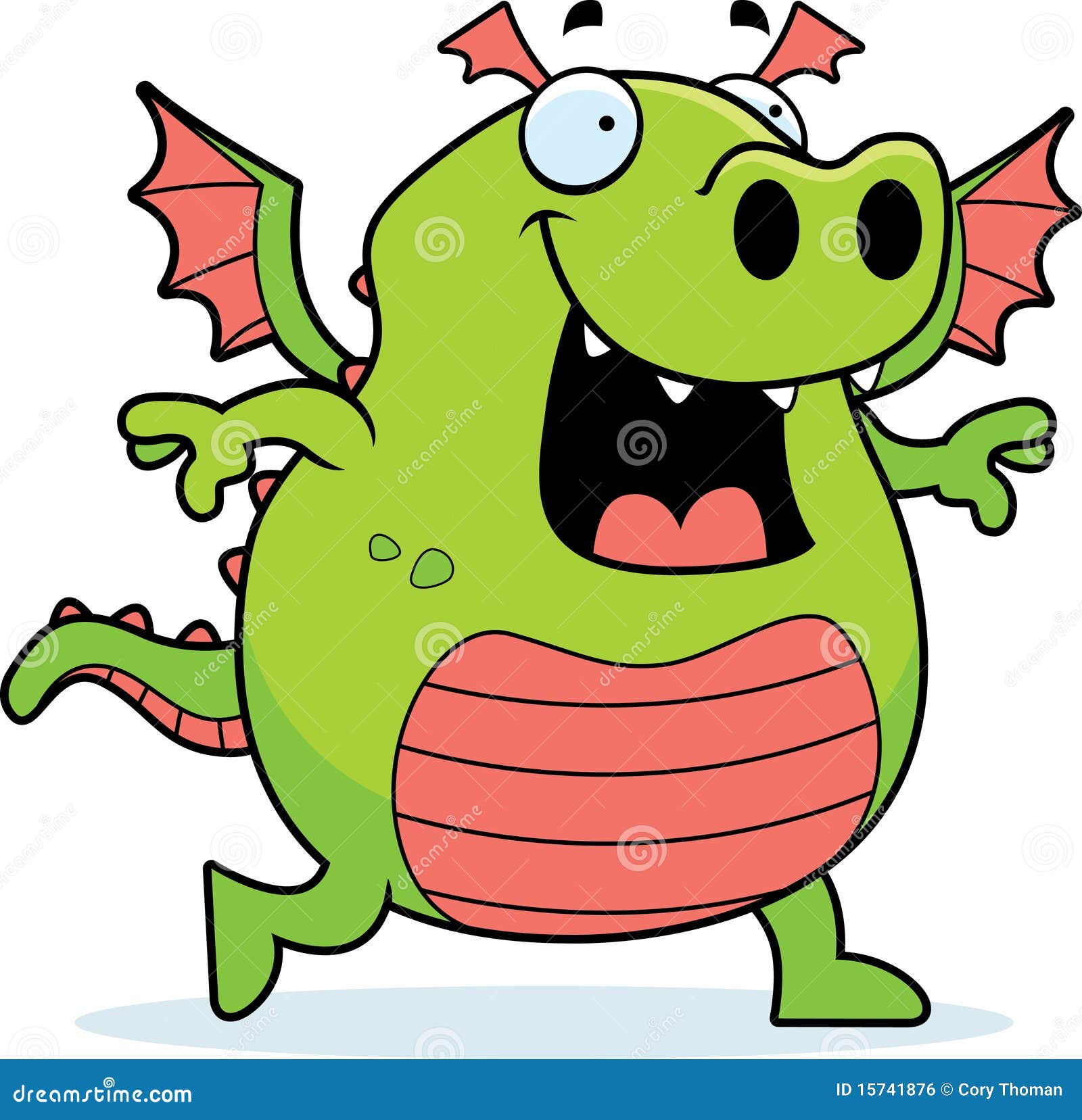 Dragon Walking stock vector. Illustration of reptile - 15741876