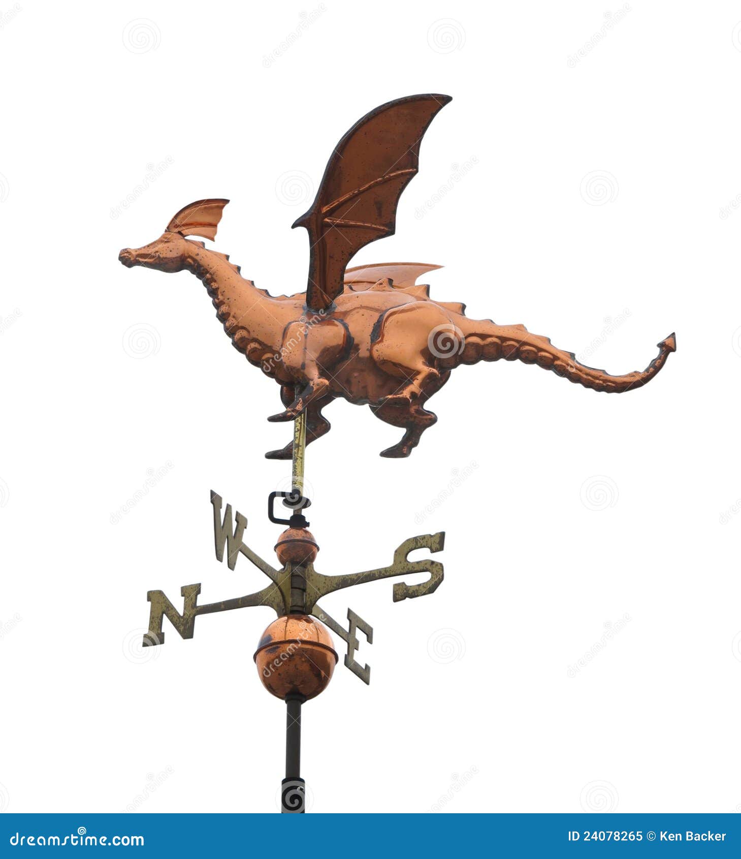 Dragon Weather Vane Isolated Stock Image - Image of wind, windy: 24078265
