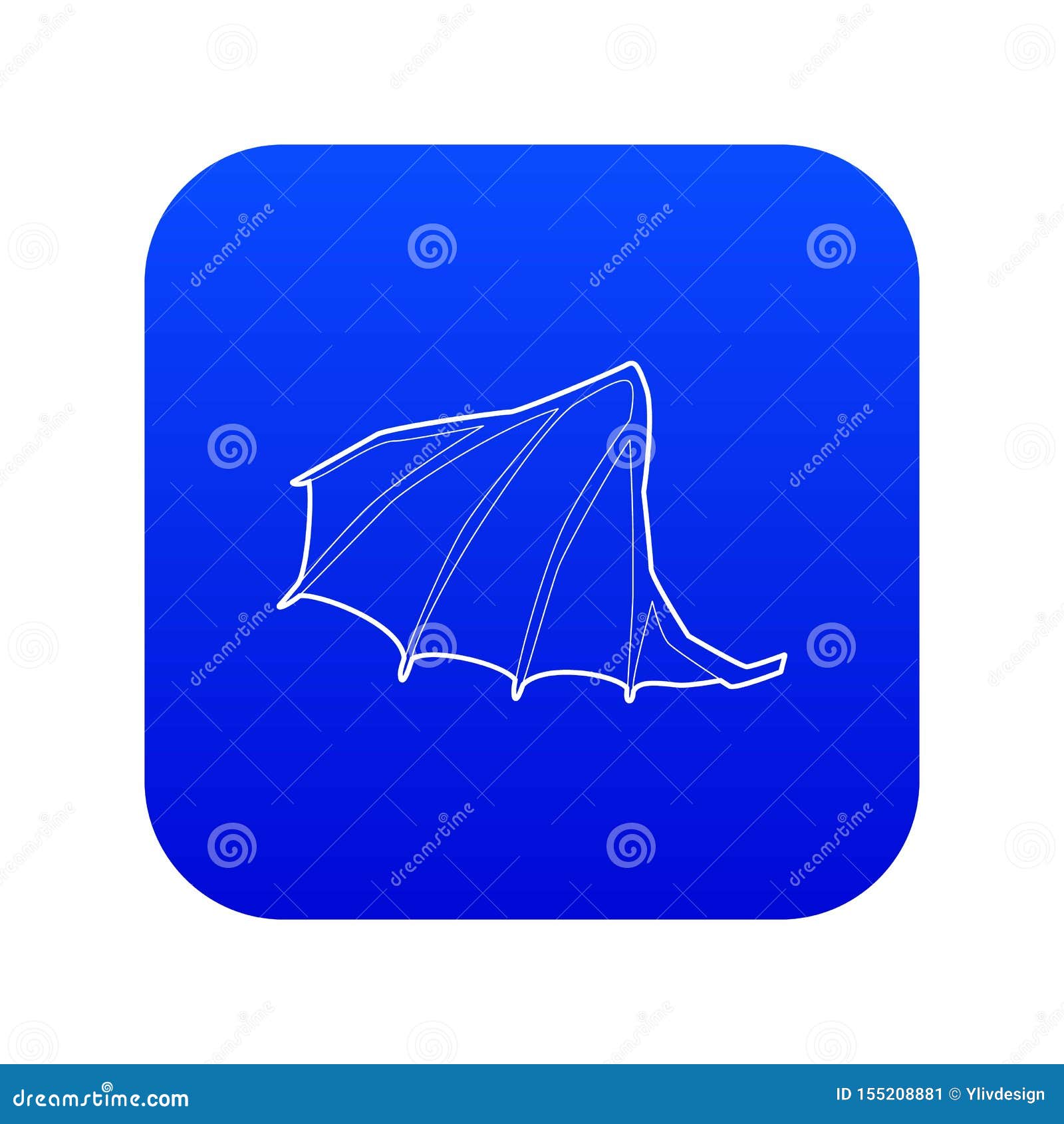 Dragon Wing Icon Blue Vector Stock Vector - Illustration of blue ...