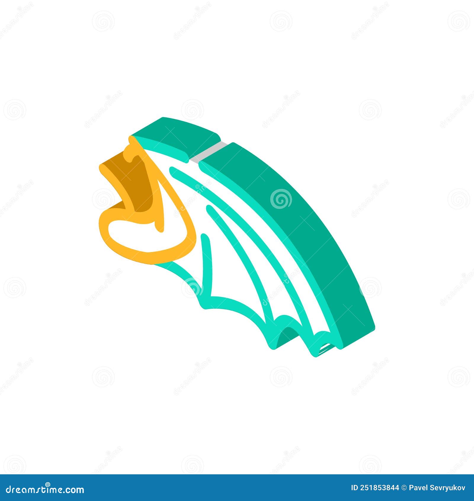 Dragon Wing Isometric Icon Vector Illustration Stock Illustration ...
