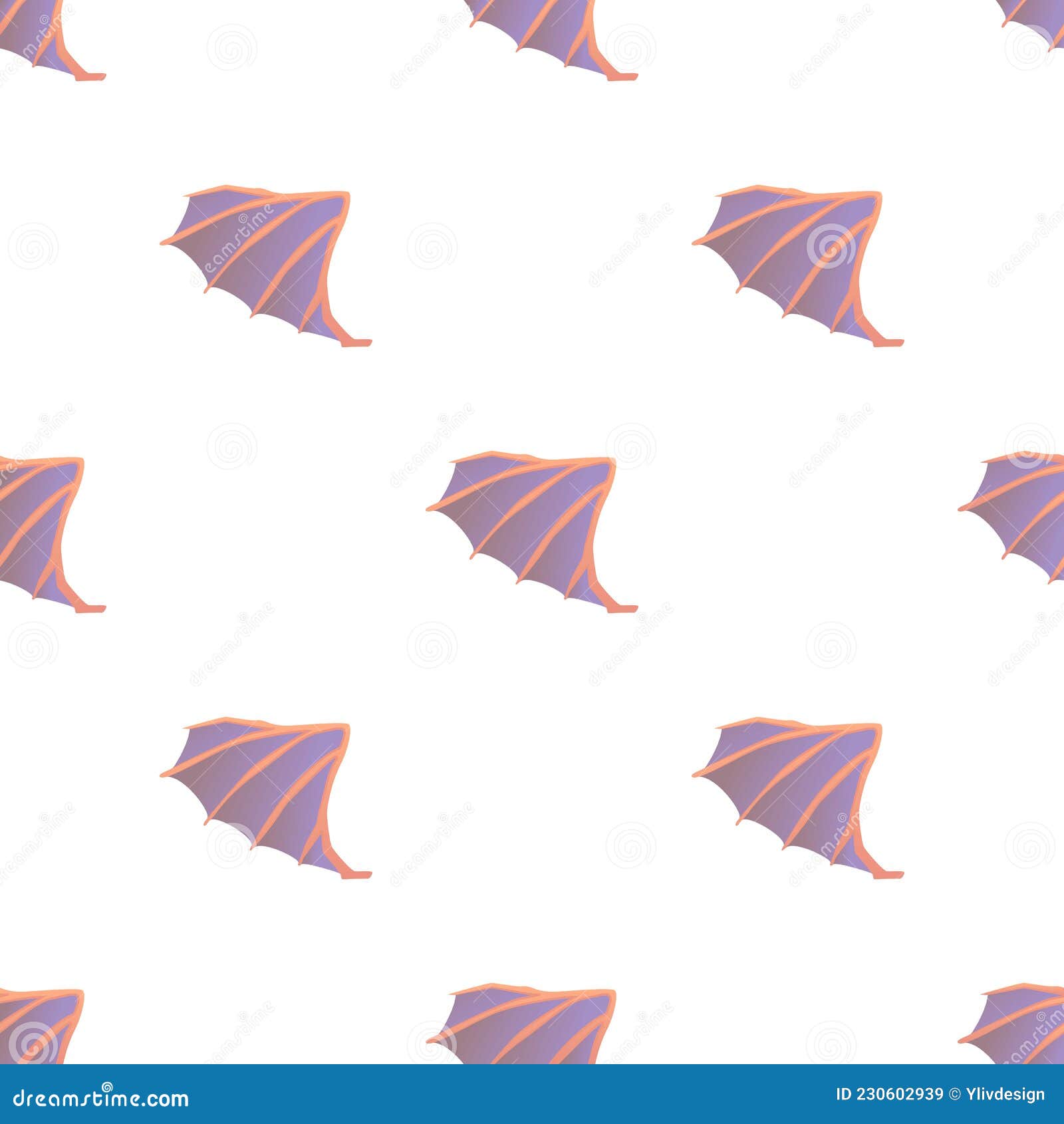 Dragon Wing Pattern Seamless Vector Stock Vector - Illustration of ...