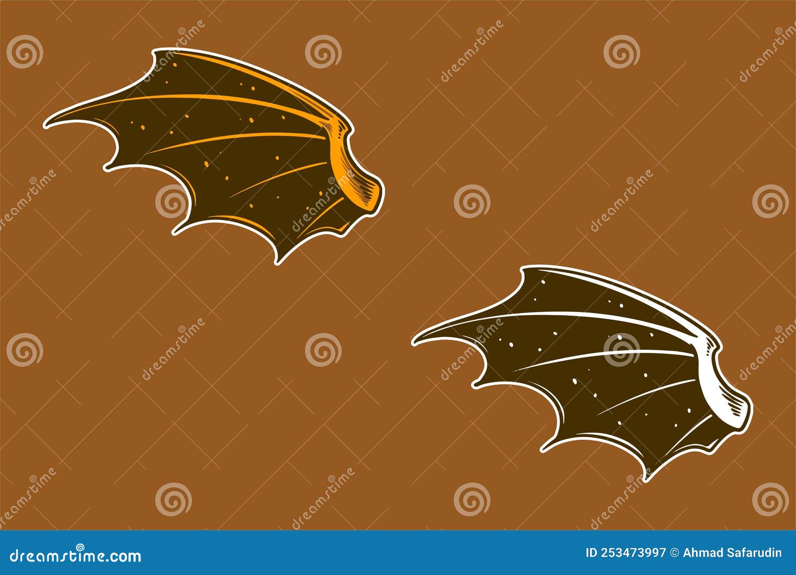 Dragon Wing Vector Illustration Stock Vector - Illustration of graphic ...