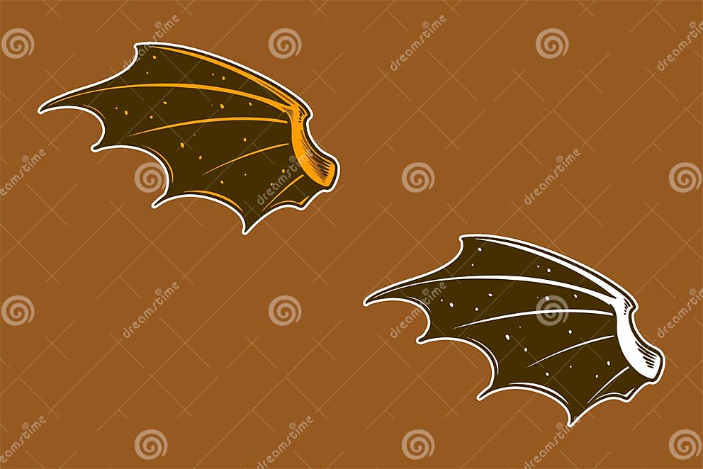 Dragon Wing Vector Illustration Stock Vector - Illustration of graphic ...