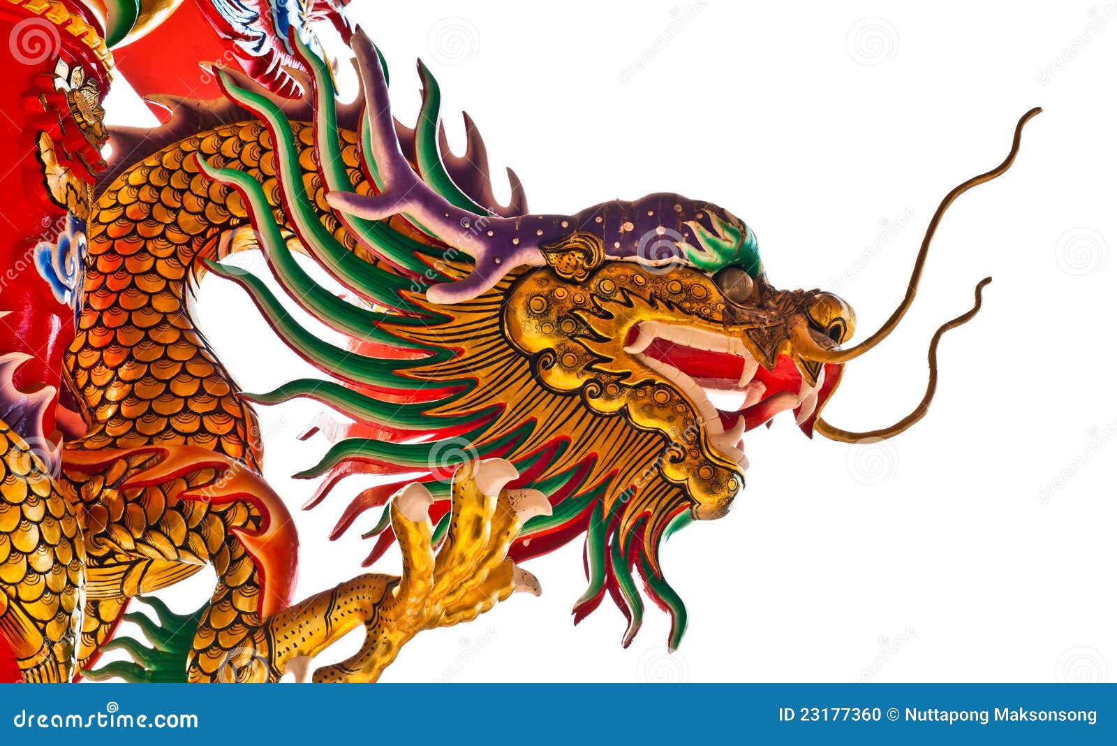 Dragon Wrapped Around the Pole Stock Photo - Image of dragon, china ...