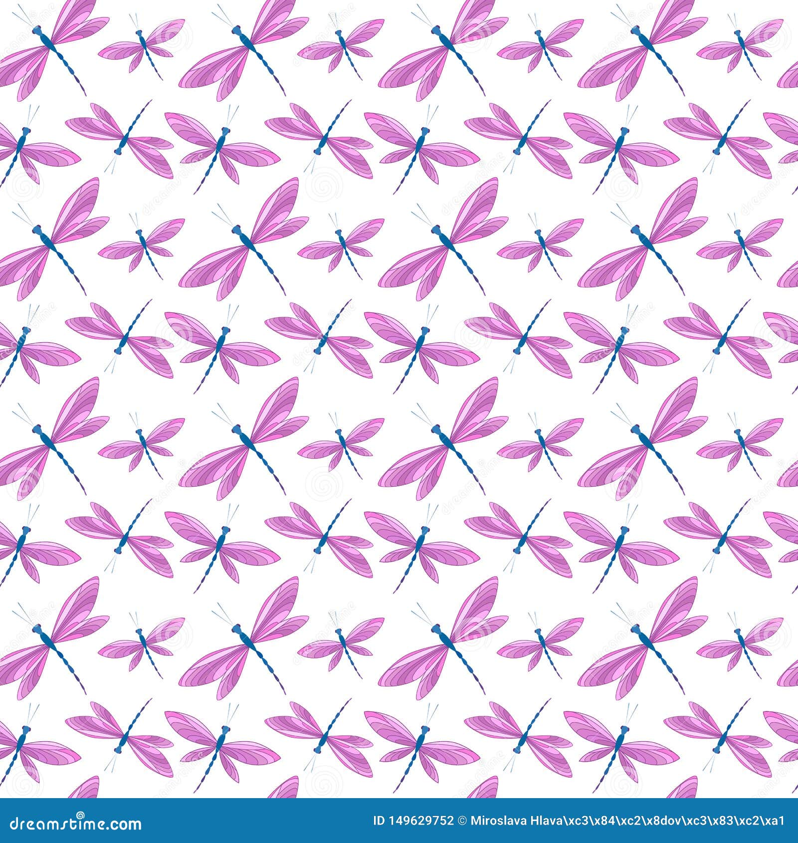 Dragonflies in flight stock vector. Illustration of pattern - 149629752