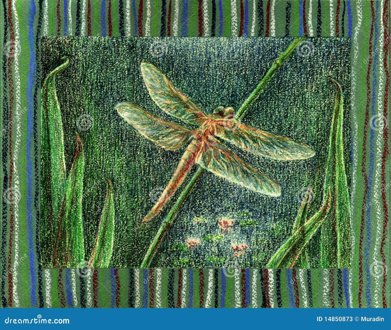 Dragonfly stock illustration. Illustration of styled - 14850873