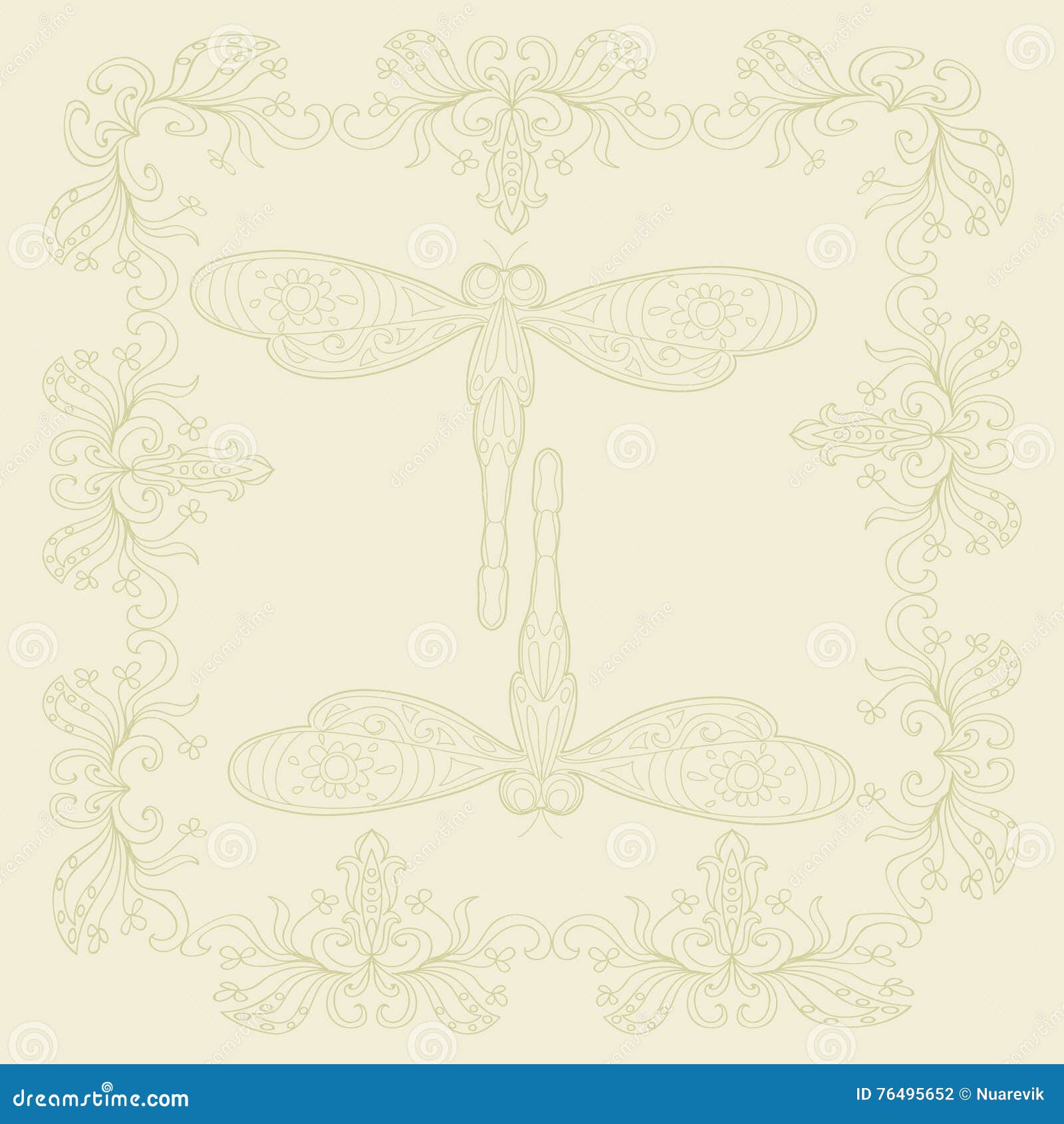 Dragonfly Abstract Seamless Pattern. Spring Clothes Textile Print With ...
